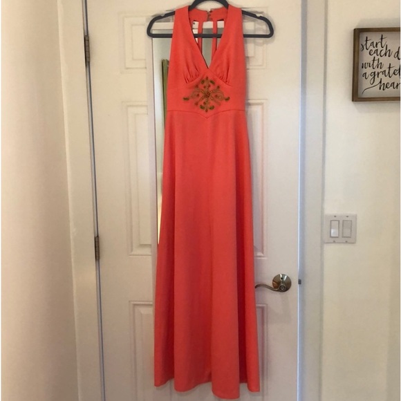 Dresses | Coral Color Long Vintage Prom Dress | Poshmark